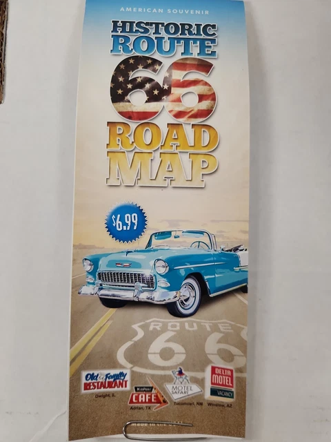 HISTORIC ROUTE 66 TRAVEL ROAD MAP CHICAGO TO LA 97th 2023 EDITION! BEST ...