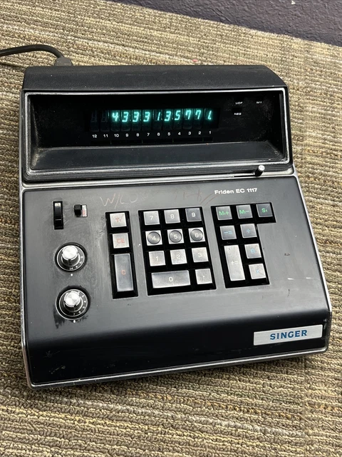 VINTAGE RETRO 1970S Calculator Singer Friden EC 1117A Japan Rare 93040 ...