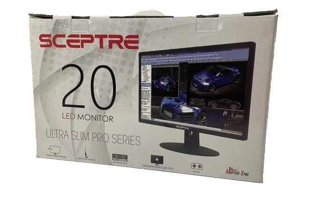 COMPUTER MONITORS - 20" LED Monitor, Ultra Slim Pro Series, Black - New ...