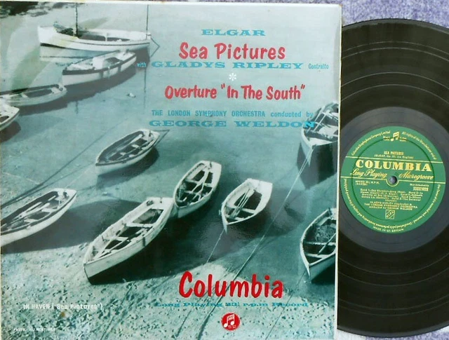 GEORGE WELDON ELGAR Sea pictures Gladys Ripley UK LP Columbia 33SX1028 ...