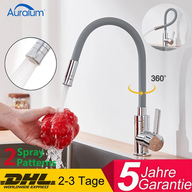 360° KÜCHENARMATUR FLEXIBEL Wasserhahn Armatur Spültischarmatur Mischbatterie DE EUR 32,99 ...