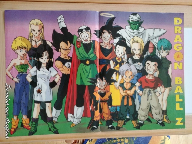 POSTER DRAGON BALL Z Goku Family Gogeta magazine mangas vintage EUR 18 ...