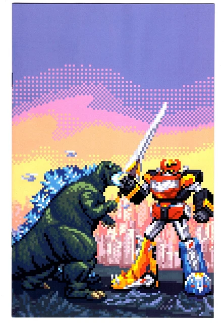 GODZILLA VS MIGHTY Morphin Power Rangers #1 Sanches 8-Bit Virgin ...