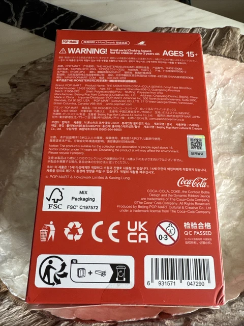 GENUINE POP MART Labubu The Monsters Doll Coca Cola Vinyl Face ...