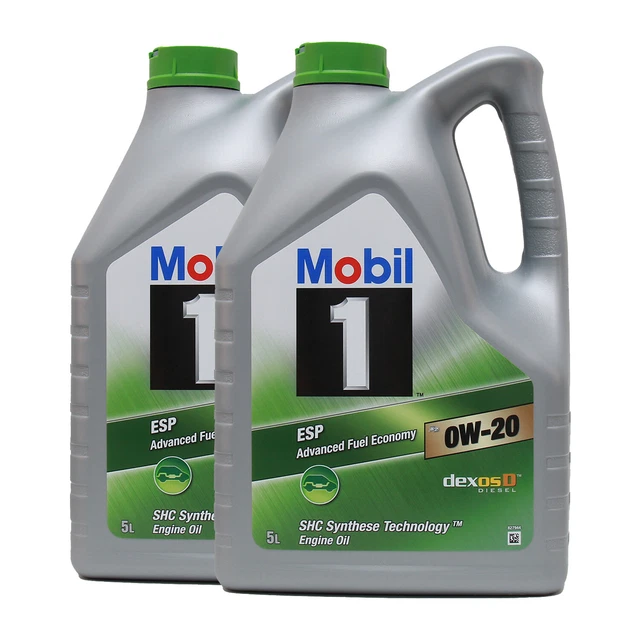 MOBIL 1 ESP X2 0W-20 Huile Dexosd, MB 229.71, VW 50800 ,VW 50900, 2x5 ...