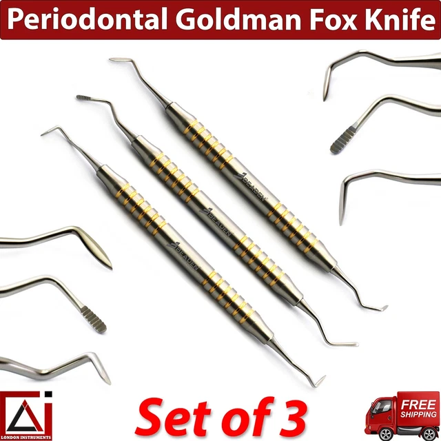 DENTAL GOLDMAN-FOX SICKLE Scalers Periodontal Gingivectomy Surgical ...