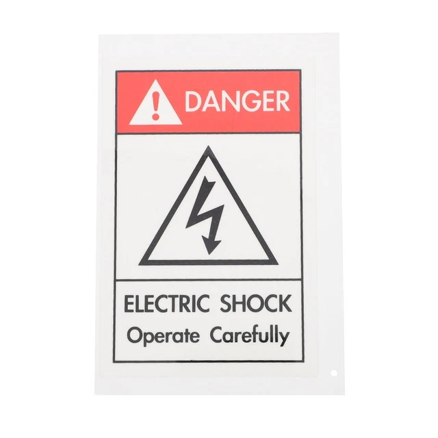 ELECTRIC SHOCK WARNING Sign do not touch warning Caution Electric ...