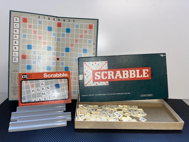 SCRABBLE ORIGINAL BOARD Game 1948 Vintage Fully Complete Spears & Know ...