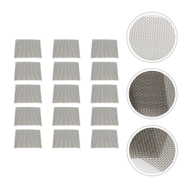 15PCS STAINLESS STEEL Wire Mesh Pads Aquarium Water Grass Plants Fixed ...