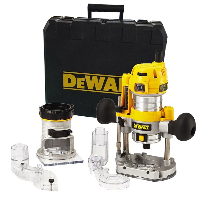 DEWALT D26204K 1/4IN Premium Plunge & Fixed Base Combi Router 240V £398 ...
