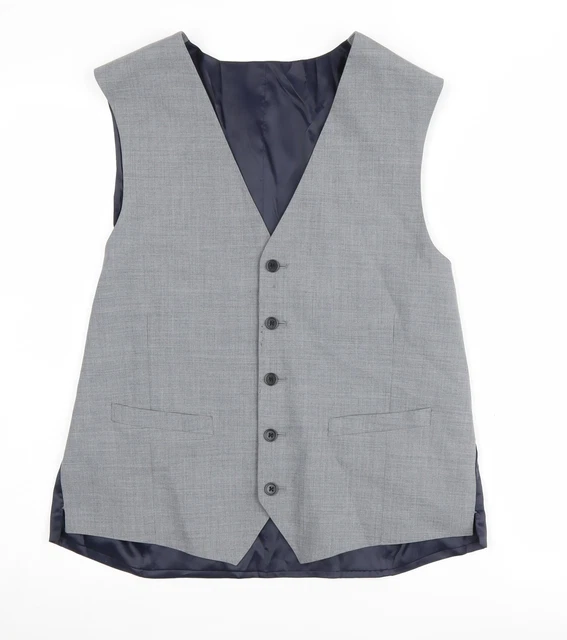 AUSTIN REED MEN'S Grey Suit Waistcoat 42R Elegant Wool £7.37 - PicClick UK