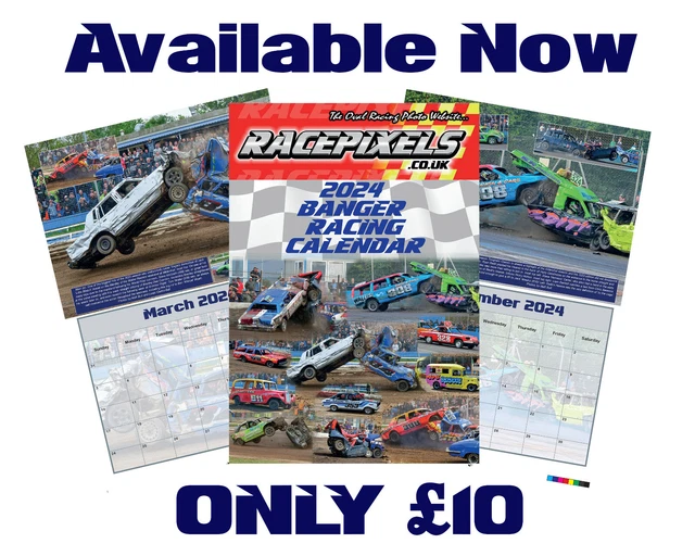 2024 RACEPIXELS BANGER Racing calendar large format A3 page per month ...