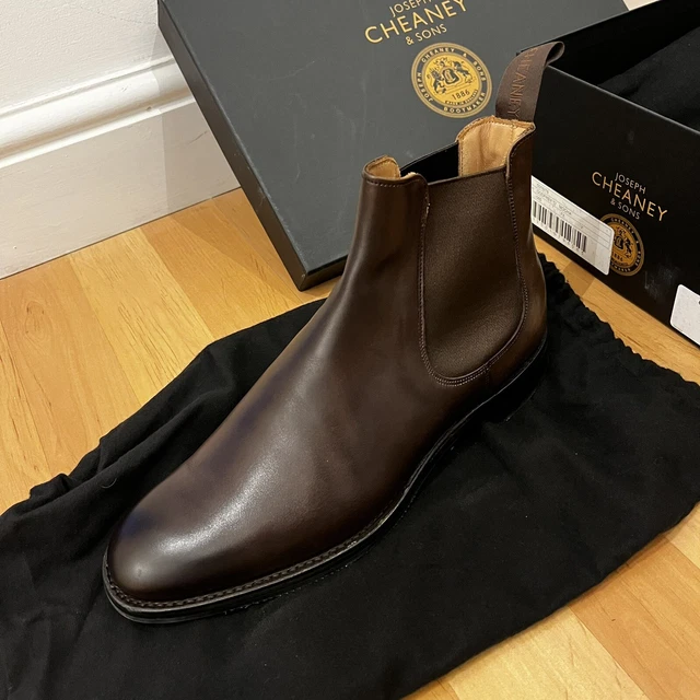 JOSEPH CHEANEY & Sons | Godfrey D Chelsea Boots, Mocha | 6.5 UK | Fit ...