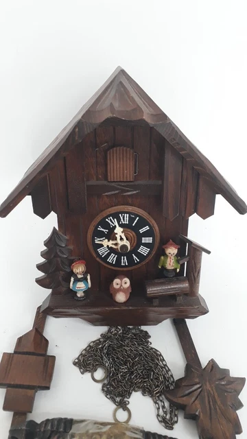 SMALL GERMAN MADE Wooden Cuckoo Clock Mapsa Movement Hand Crafted £77. ...