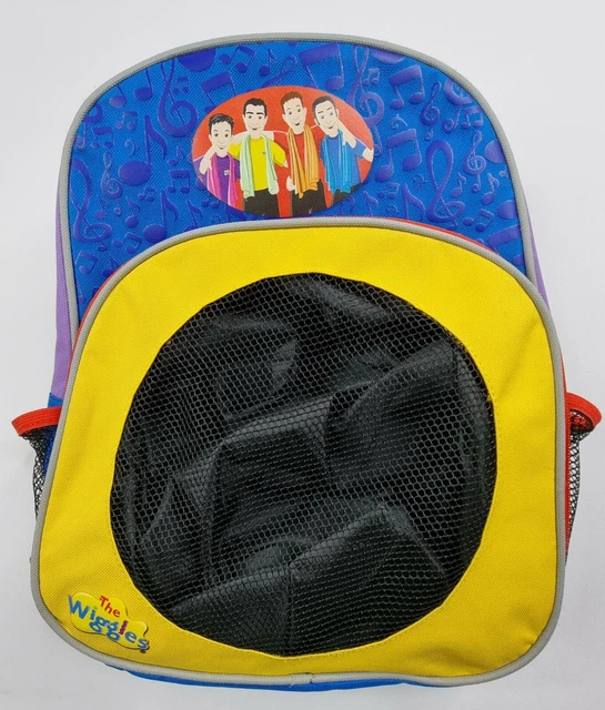 THE WIGGLES ORIGINAL Backpack Bag Purple Red Yellow Blue 2012 Kids ...