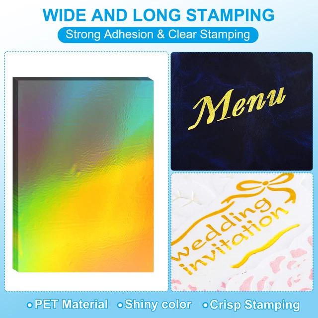 11.7X8.3& HOT STAMPING Foil Paper Sheet, 100 Sheets A4, Laser Gold £20. ...