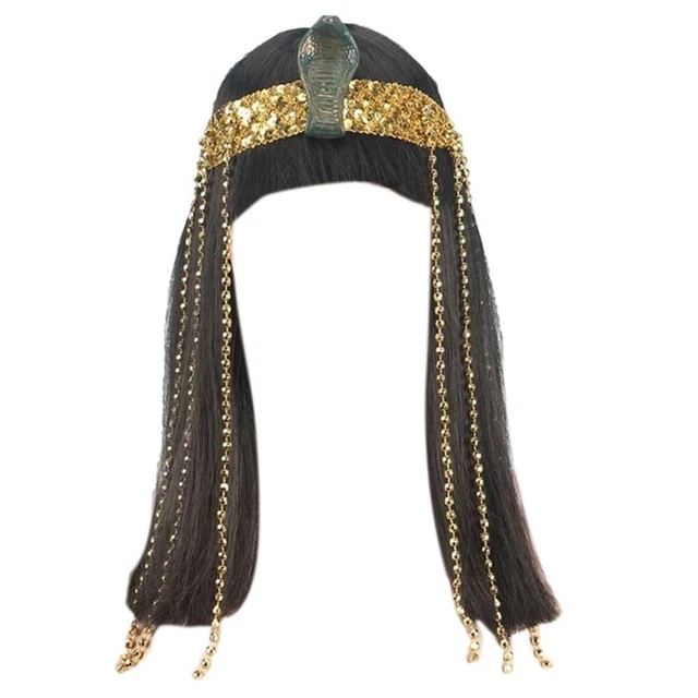 CLEOPATRA WIG EGYPTIAN Snake Headpiece Egyptian Queen Costume for ...