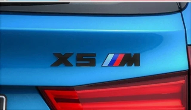 BMW X5 EMBLÈME, Logo, autocollant coffre arrière X5 M Black noir mat ...