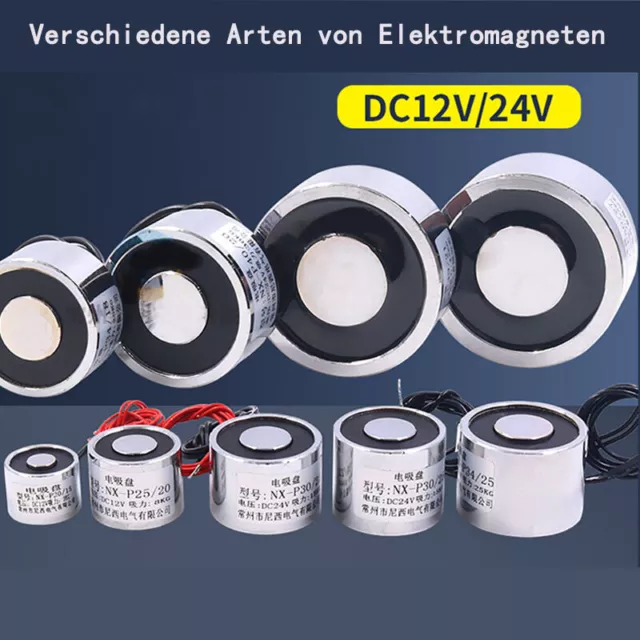 ELEKTROMAGNET DC 12V 24V Zugmagnet Magnet Hubmagnet Hubmagnet Relais 3 ...
