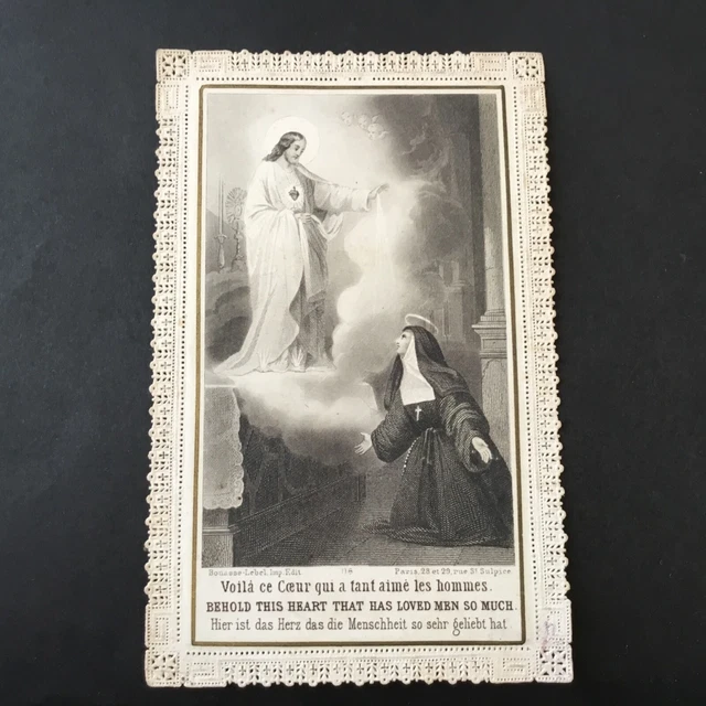 CANIVET BOUASSE LEBEL COEUR SACRÉ SACRED HEART XIXè HOLY CARD 19thC ...