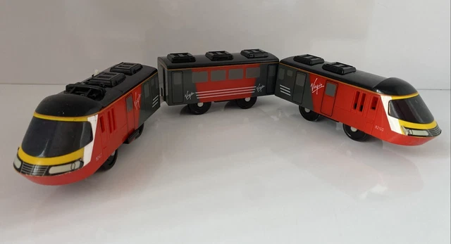 TOMY TOMICA TRACKMASTER Virgin Bullet Train 2 Speed Battery Operated ...