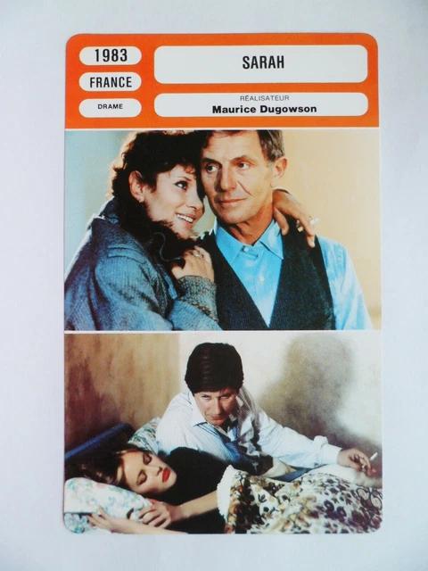 CARTE FICHE CINEMA 1983 SARAH Jacques Dutronc Gabrielle Lazure Heinz ...