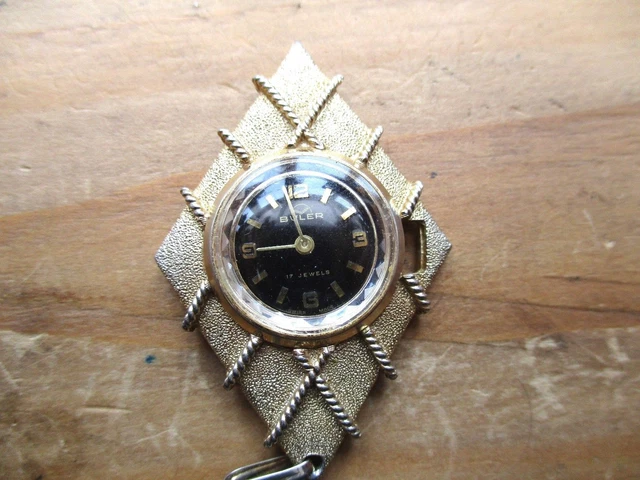 VINTAGE BULER WATCH pendant for spares,,missing stem crown,,,untested £ ...