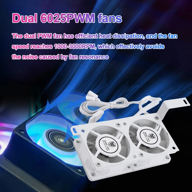 Ram Memory Cooler Argb Syn With Dual 60mm Fan Pwm 5v For Ddrddr2ddr3ddr4ddr5 3739
