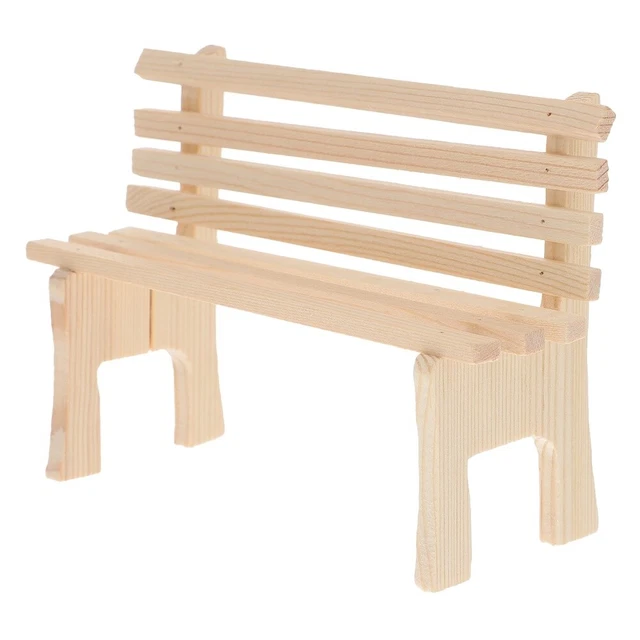 MINI HOUSE FURNITURE Dollhouse Bench Model Miniature Park Benches £9.48 ...
