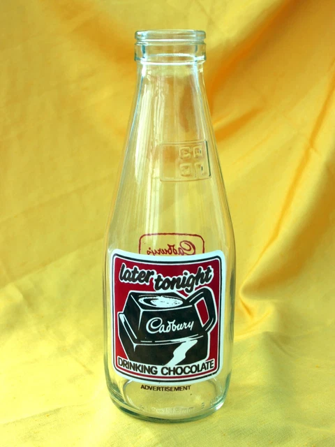 CADBURY DRINKING CHOCOLATE 'LATER TONIGHT' 1980s ADVERTISING GLASS MILK ...