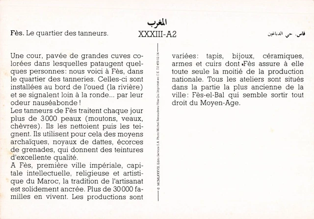 MAROC FES LE Quartier Des Tanneurs EUR 5,90 - PicClick FR