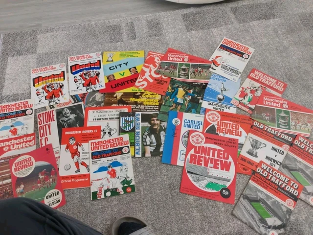 Manchester United Man Utd Football Programme Collection Bundle 1970s X