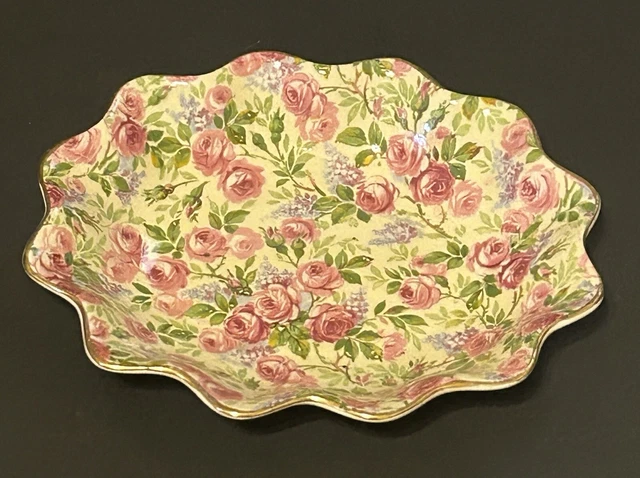 ROYAL WINTON GRIMWADES - June Roses Chintz Candy Nut Art Deco Dish £33. ...