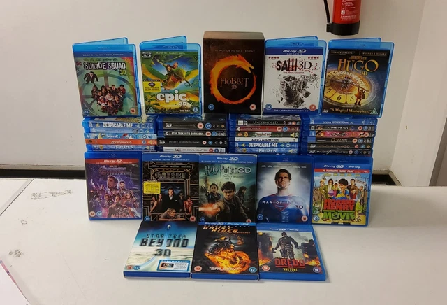 78 X 3D Bluray JobLot - Rio Frozen Hugo Hobbit Avatar Avengers Potter ...