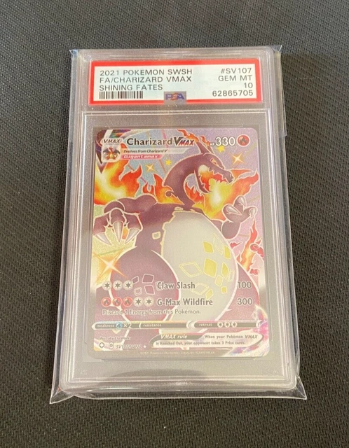 POKEMON CARD PSA 10 Graded - Charizard VMAX SV107/SV122 - Full Art ...