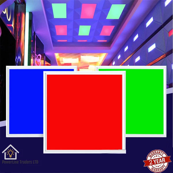 RGB COLOUR CHANGING LED Ceiling Recessed Mounted Panel Tile Light 600 x ...