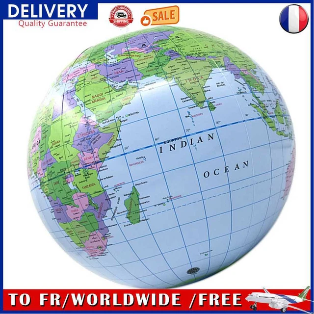 30CM INFLATABLE GLOBE World Earth Ocean Map Ball Geography Learning Toy ...