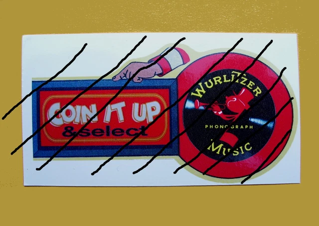 WURLITZER 1940,S COIN it up Jukebox Machine Water Release slide juke ...