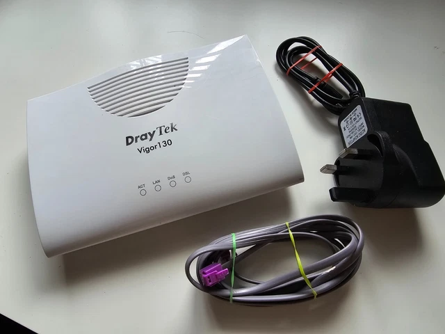DRAYTEK VIGOR 130 ADSL2+/VDSL2 (FTTC/BT Infinity) Ethernet Modem PPPoE ...