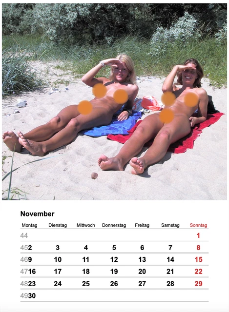 EXKLUSIVER FKK KALENDER 2026 mit Susanne (19) sexy Naturistin + 2 x Threema EUR 15,95 - PicClick DE