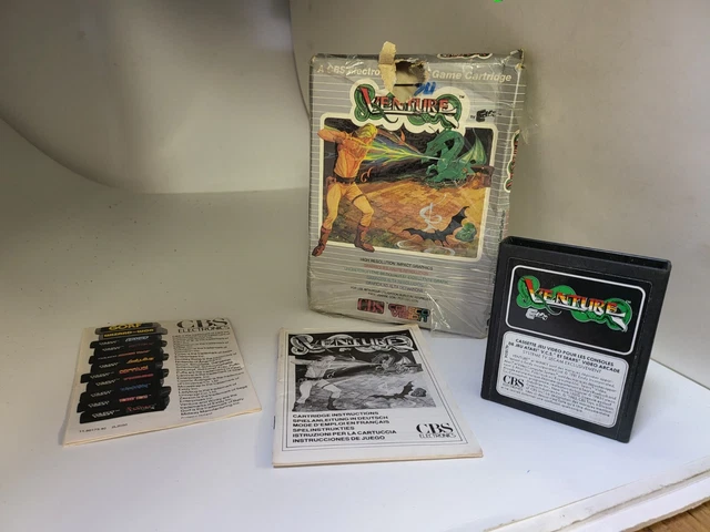 VENTURE JEU VERT Dragon Rare CBS Version pour Colecovision Cib Complet ... VENTURE JEU VERT Dragon Rare CBS Version pour Colecovision Cib Complet ...