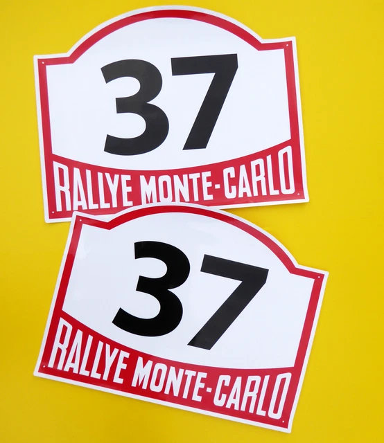 VINTAGE RETRO CLASSIC Car MONTE CARLO RALLY RACE NUMBERS ideal for MINI ...