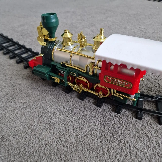 NORTH POLE EXPRESS train Set Opened Christmas Music Steam sounds 1992 £ ...