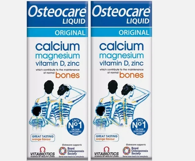 2 X VITABIOTICS Osteocare Liquid Original 200ml Calcium Supplement Bone Health £13.89 - PicClick UK