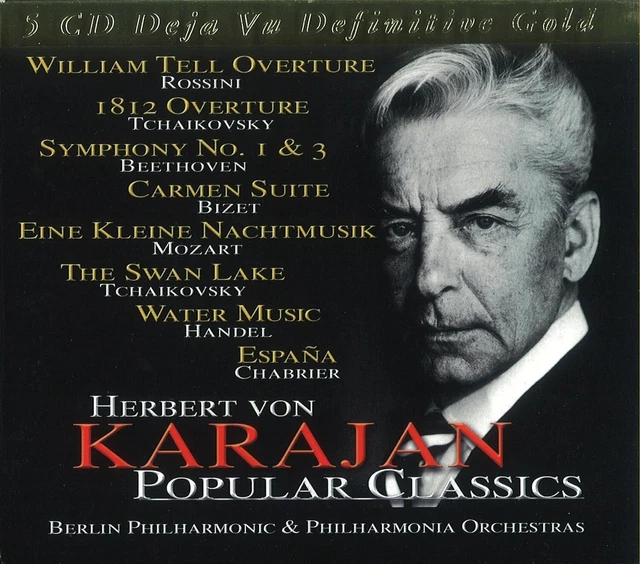 HERBERT VON KARAJAN - Popular Classics - Best Of - Coffret 5 Cd Neuf ...
