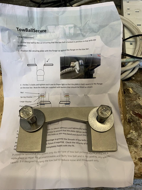 DISCOVERY 3 & 4 Detachable Swan Neck Tow Bar Security Fixing Plate £31. ...