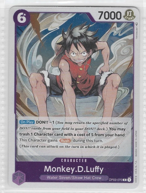 FEUILLE RARE UNE pièce TCG Monkey.D. Luffy OP03-070 ***CARTE SCANNÉE COMME PHOTO EUR 22,08 ...