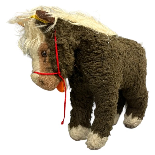 STEIFF COSY PONY Molly Pferd Gaul Stofftier Plüsch 28cm Braun Zaumzeug ...