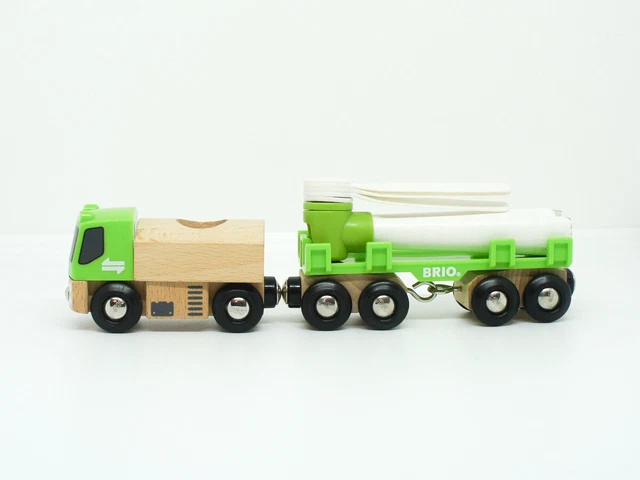 BRIO 33526 - Windrad LKW Transporter Anhänger Holzeisenbahn Windmill ...