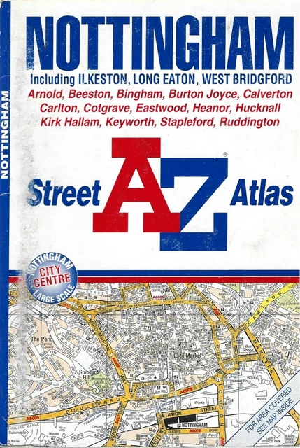 A-Z PREMIER STREET Map Book Nottingham Bridgford Arnold 2000 Holiday ...